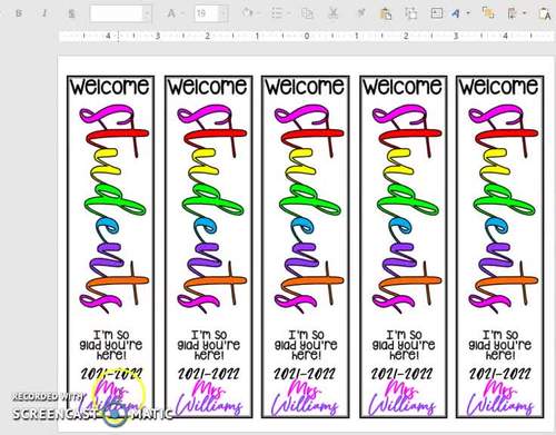 Back To School Bookmarks Personalized editable Student Gift Welcome to ...