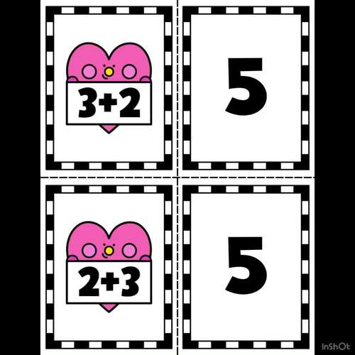 Kindergarten | Addition Facts within 5 Math Center Practice Cards