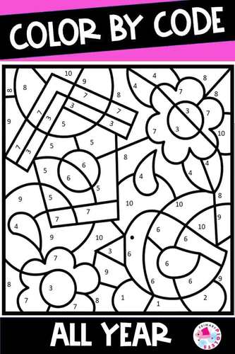 Color by Number Seasons ALL YEAR by Primary Piglets | TpT