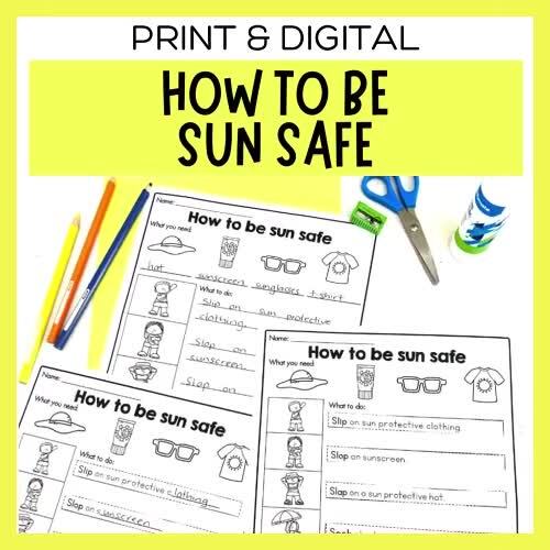 How To Be Sun Safe | Differentiated Summer Sun Safety Procedure Writing