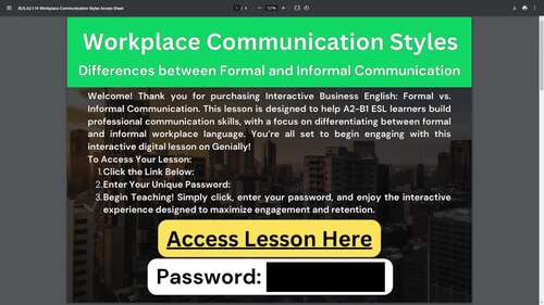Online Interactive Business English Lesson: Formal vs. Informal ...