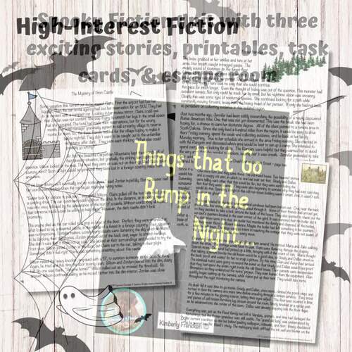 Scary Reading Comprehension Collection including an Escape Room