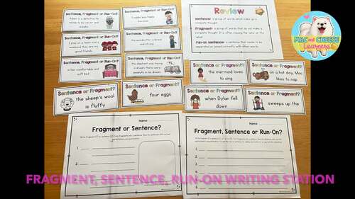 Fragments, Sentences, Run-On Writing & Sorting Station - Digital ...