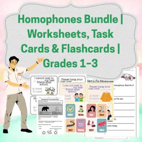 Homophones Bundle | Grammar Activities | Grades 1–3 | TPT