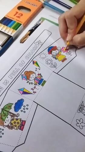 Spring & Easter Basket Craft | Basket Template | Coloring Activity ...