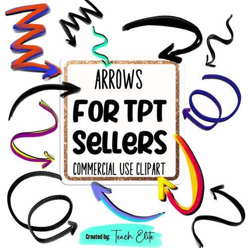 Arrow Clipart Accents, TpT Seller Clipart, Commercial Use by Teach Elite