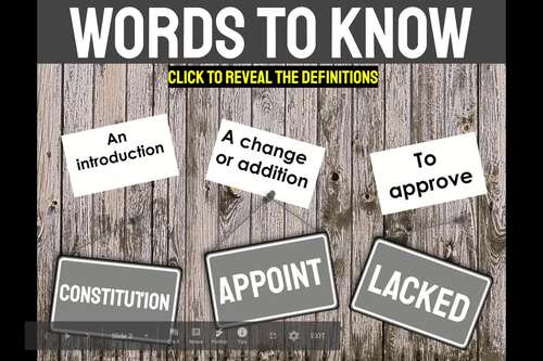 U.S Constitution Interactive Google Slides™ Presentation | Distance ...