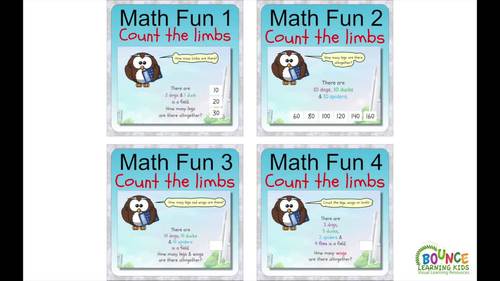 Math Fun 2: Count the limbs (BOOM distance learning math counting puzzles)