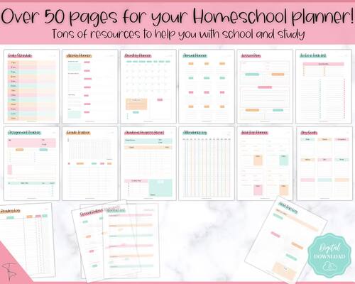 Homeschool Planner Printable | Lesson Planner | Homeschool Teacher ...