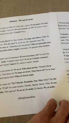 Spanish Dialogues and Conversations by The Glass Academy | TPT