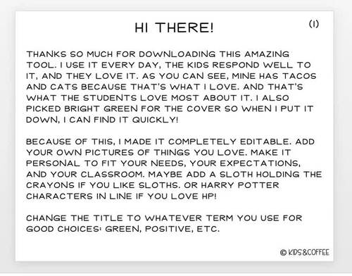 Positive Behavior Flip Book (Editable) by Kids and Coffee | TPT