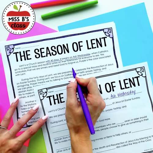 Lent Liturgical Season Unit - Catholic Religion Activities by Miss B's ...