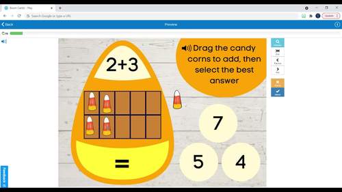 Candy Corn Addition Boom Cards by Little Hands on Learning | TpT