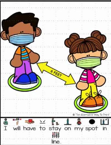 Back to School Social Distancing and Wearing a Mask Social Narrative