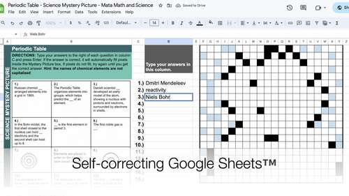 Periodic Table: Science Mystery Picture by Mata Math and Science