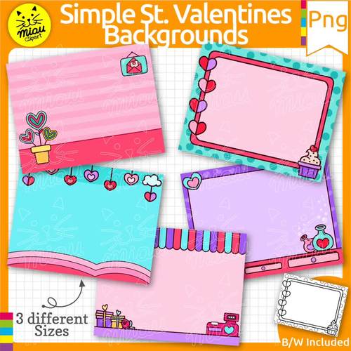 Valentine's Day Clipart Bundle Variety | Geometry | Math | Vocabulary | PNG