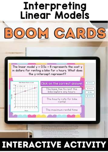 Interpreting Linear Models in Two-Variable Statistics – Boom Cards