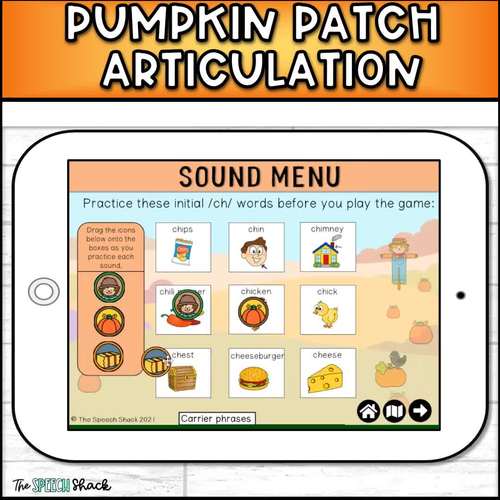 Fall Pumpkin Patch Articulation BOOM Cards™ - /ch/ by The Speech Shack