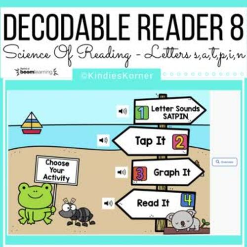SATPIN Decodable Reader Digital Kindergarten Science of Reading Boom ...