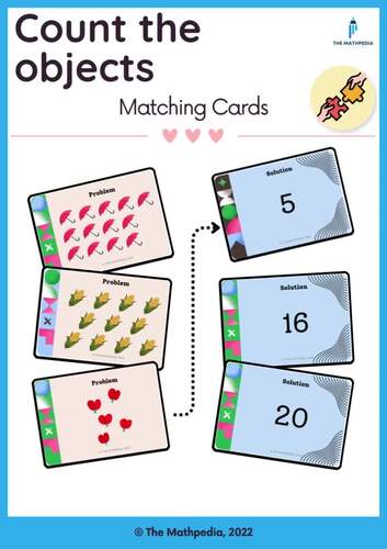 Matching Card Activity: Count the objects by The Mathpedia | TPT