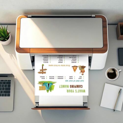 What's Your Camping Name Game, Printable Campfire Name Tags, Summer Camp