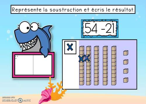 Soustraction de nombres à 2 chiffres sans retenue Boom Cards by Madame ...