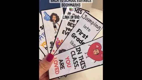 Bitmoji Back to School Editable Bookmarks w/Reading Survey & Reading Log