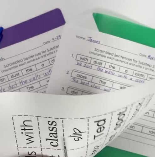 Level 1 Unit 8 Substep 2.2 Scrambled Decodable Sentences with Consonant ...