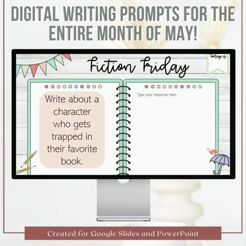 May Writing Prompts & Digital Journal | No Prep | 25 Prompts | TPT