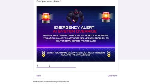 Multiplying and Dividing Integers Digital Math Escape Room google forms ...