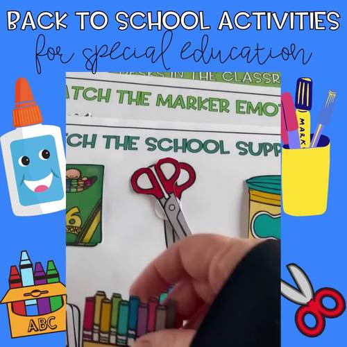 Pre-K Back To School Activities For Special Education by Autism Little ...