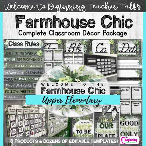 Modern Farmhouse Classroom Decor | Calm Colors Classroom Decor ...