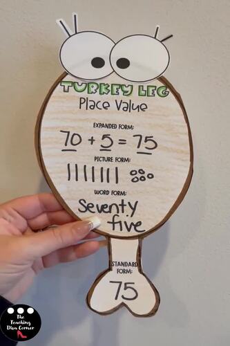 Thanksgiving Math Place Value Craft Bundle by The Teaching Diva Corner