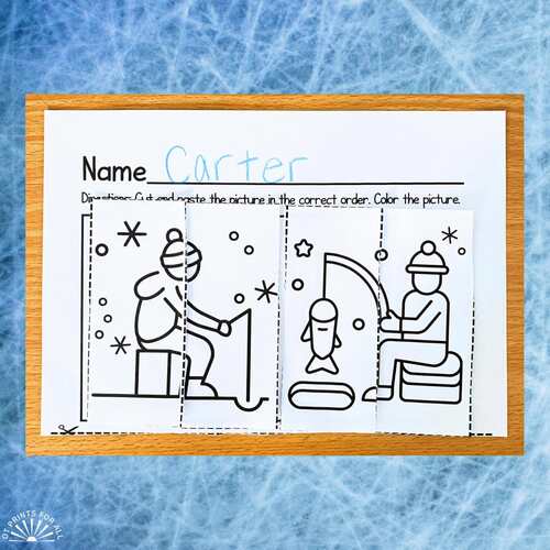 Winter Cut And Paste Worksheets - Winter Scissor Skills - Winter ...