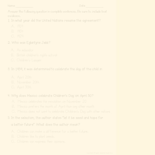 History of Children's Day Reading Comprehension by Bilingual Teaching ...