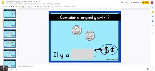 L'argent 1: Combien y a-t-il? (la monnaie): Google Slides™ by Mme Bock