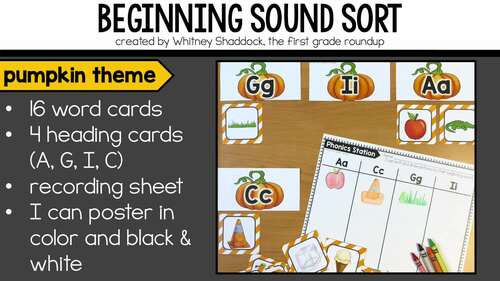 October Phonics Activities and Centers for Kindergarten | TPT