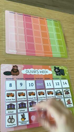 Kids Weekly Planner Editable, Weekly Kids Calendar, Visual Schedule ...