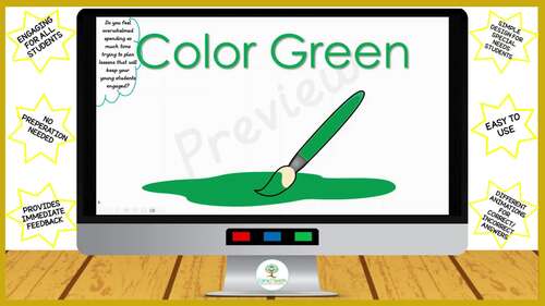 Color Green Interactive PowerPoint Activity | Preschool, PreK, TK, K ...