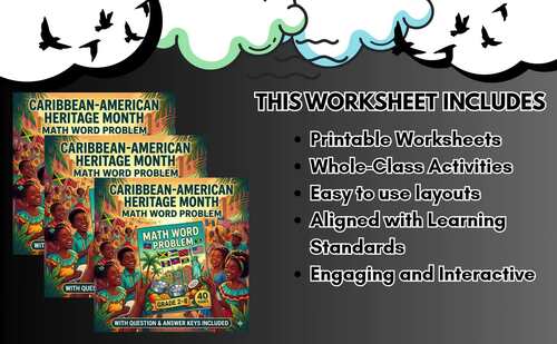 Celebrate Caribbean-American Heritage Month! Math Word Problems for ...