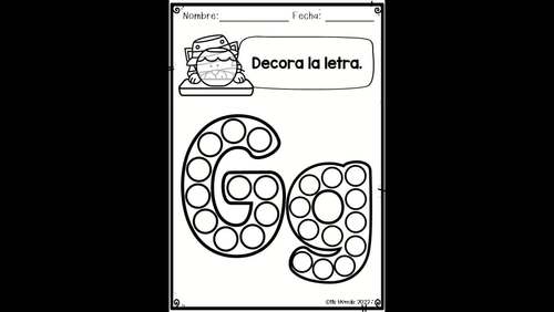 Hojas de trabajo LETRA G | Letter G Worksheets in Spanish by Ms Herraiz