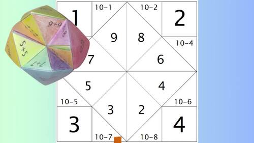SUBTRACTION Math Cootie Catcher Fortune Teller Game BUNDLE by Skye's ...