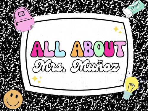 Retro Rainbow Meet the Teacher Night/All About Your Teacher Editable ...