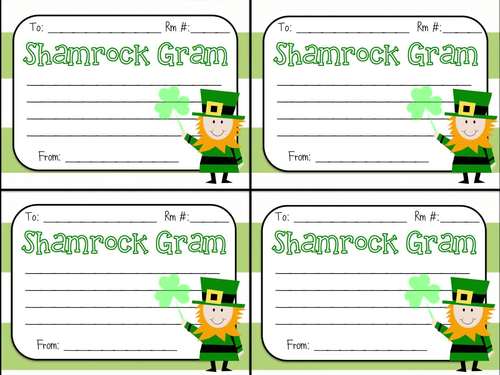 Shamrock Gram for Classmates, Team, Coworkers (St. Patrick's Day)