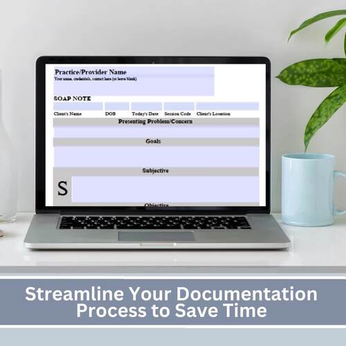 SOAP Note for Telehealth, Therapist Note Taking Form, Fillable Progress ...