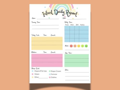 Rainbow Daycare Daily Reports by TTA | TPT
