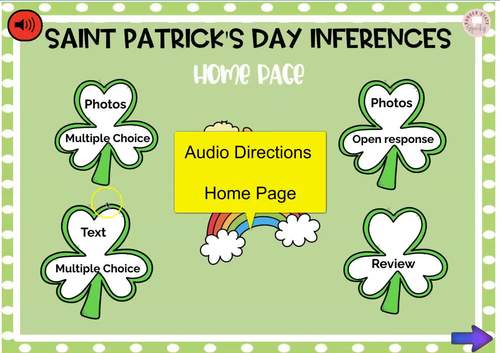 Making Inferences Saint Patrick's Day Activity Boom by Badger State Speechy