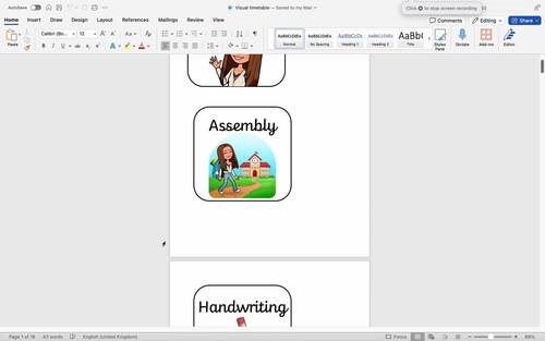 Bitmoji Visual Timetable by KATIE MULLIGAN | TPT