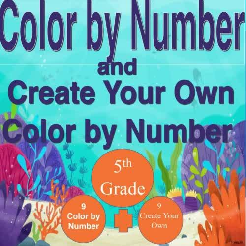 5th Grade Color by Number Addition & Subtraction No-Prep Math Activity
