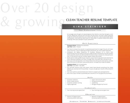 Teacher Resume Template | Free Professional Resume Writing and ...